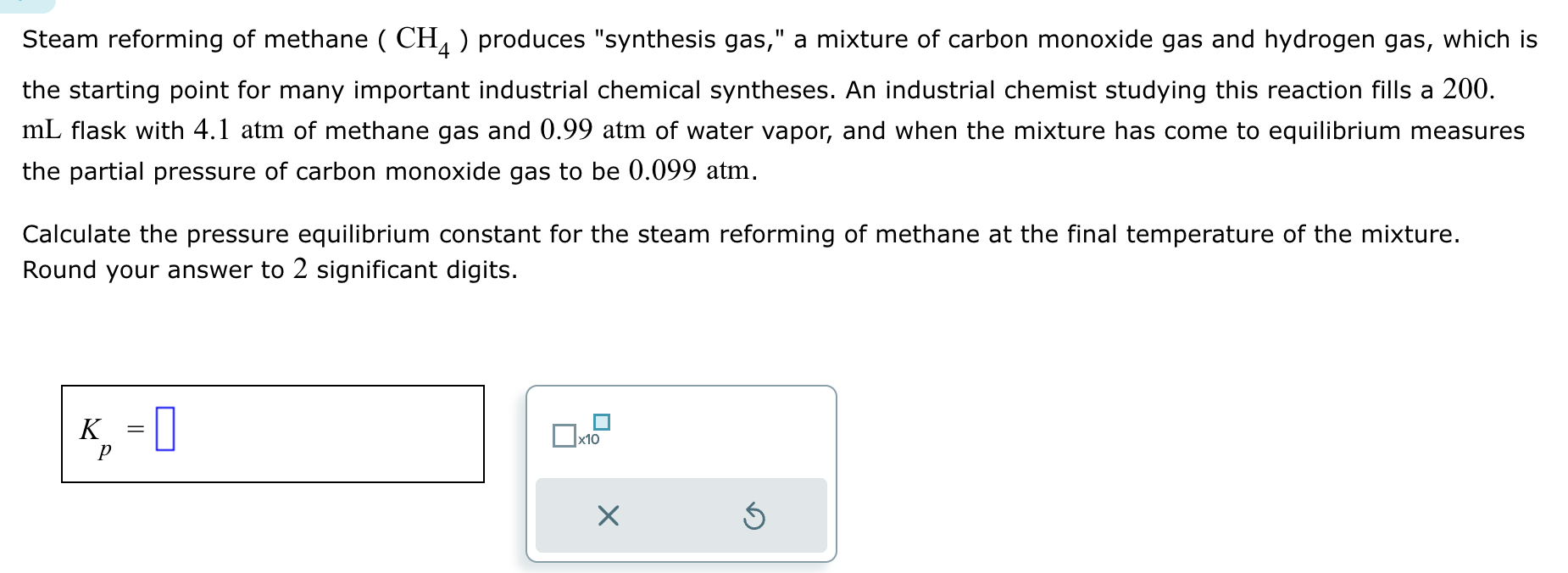 Solved Show me the steps to solve Steam reforming of methane | Chegg.com