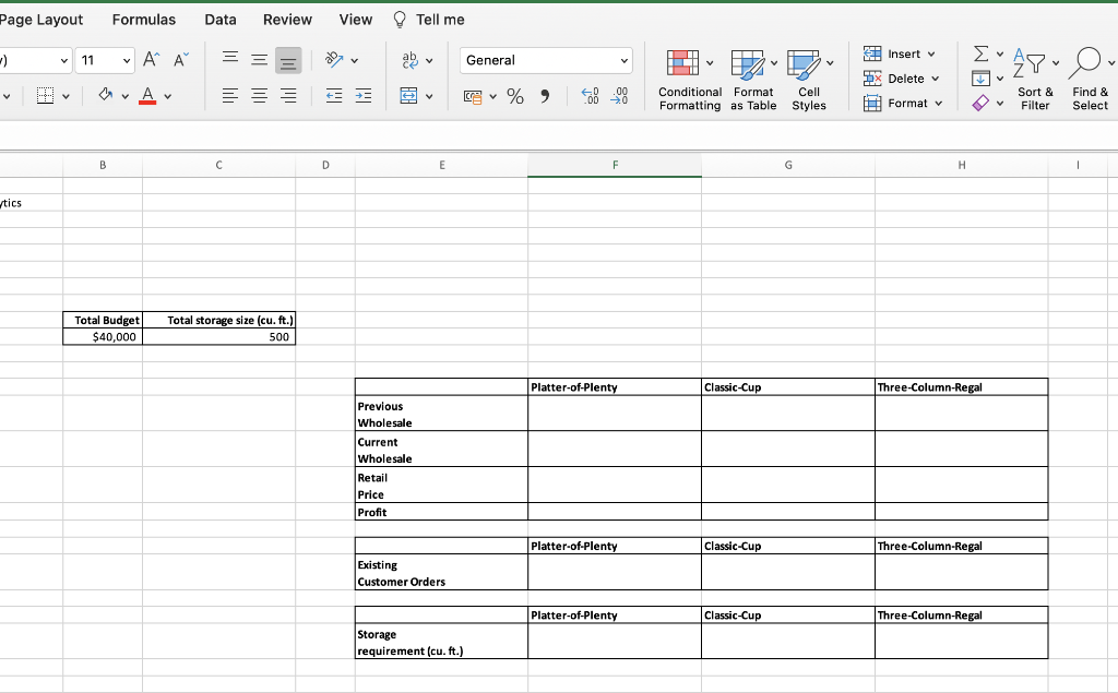 Solved Provide solutions by adhering to the Spreadsheet | Chegg.com