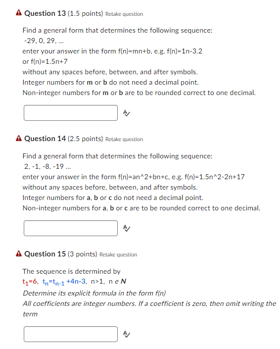 Solved Find a general form that determines the following | Chegg.com