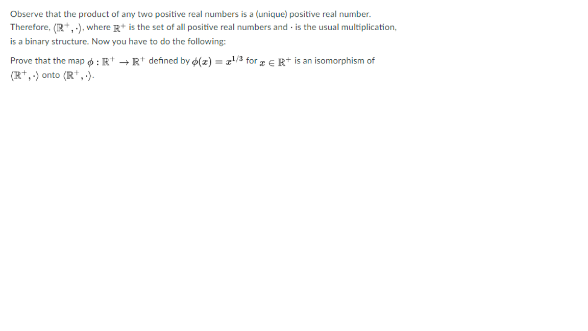 Solved Observe that the product of any two positive real | Chegg.com
