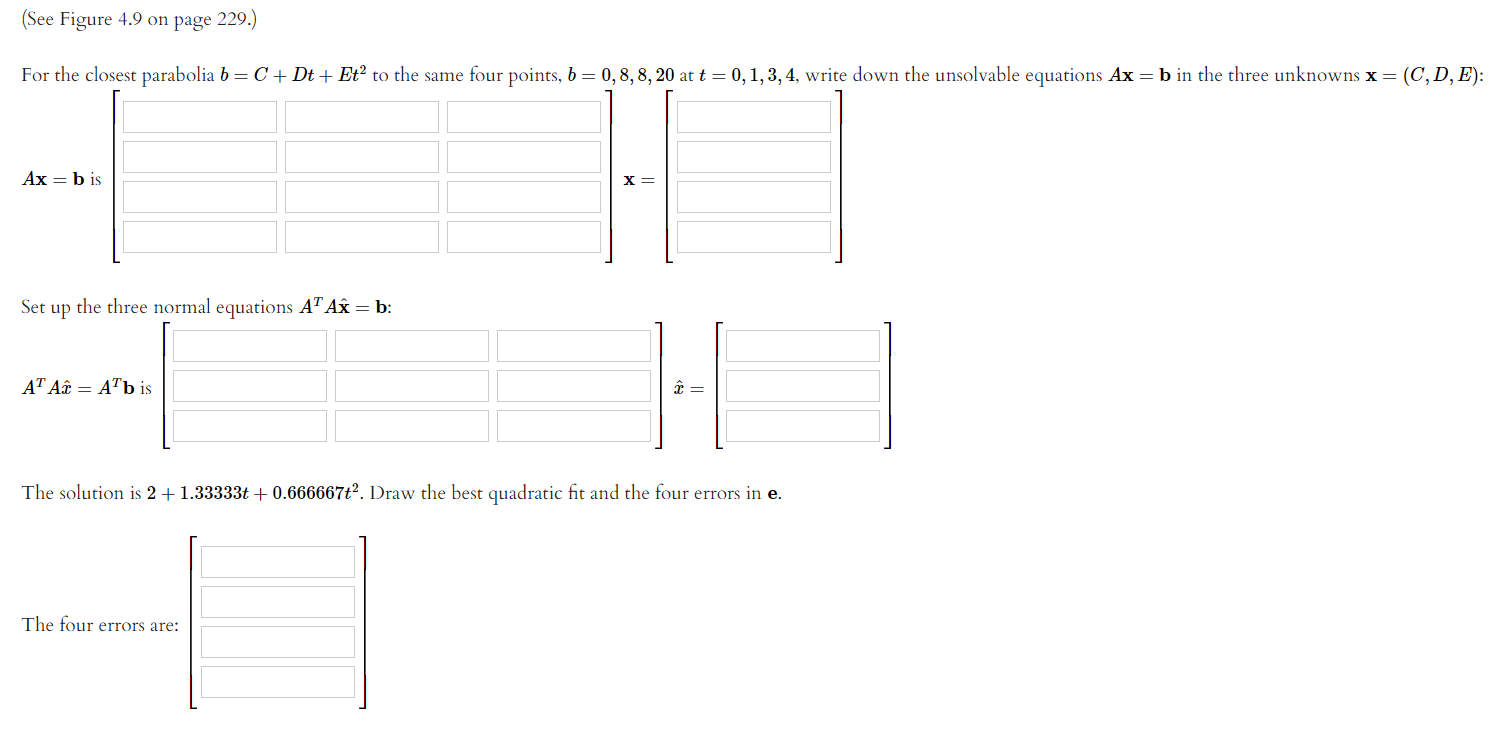 Solved Problems 1-11 use four data points b = (0,8,8, 20) to | Chegg.com