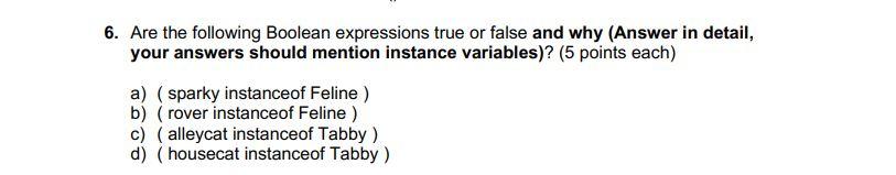 Solved Given the following inheritance tree, answer | Chegg.com