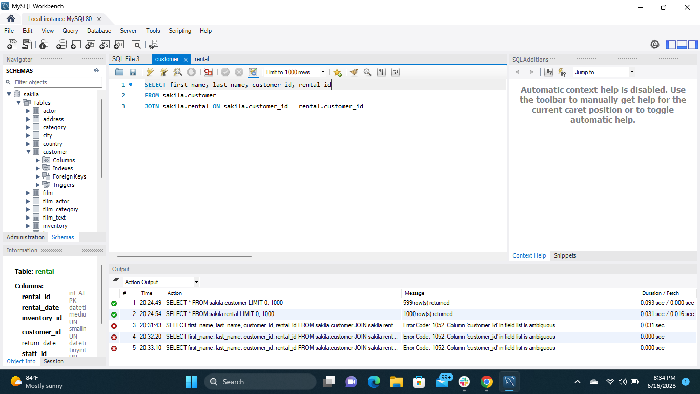 Solved Part 1 Each of the below queries will include at | Chegg.com