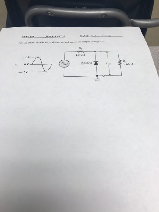 Solved For the circuit shown below determine and sketch the | Chegg.com