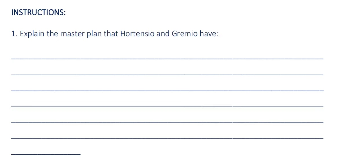 [Solved]: Explain the master plan that Hortensio and Gremio