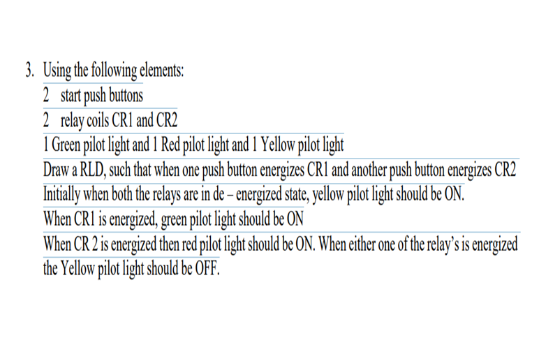 Solved 3. Using the following elements: 2 start push buttons | Chegg.com