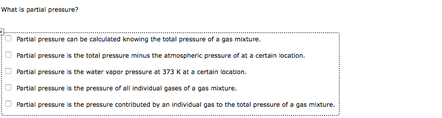 Solved What is partial pressure? Partial pressure can be | Chegg.com