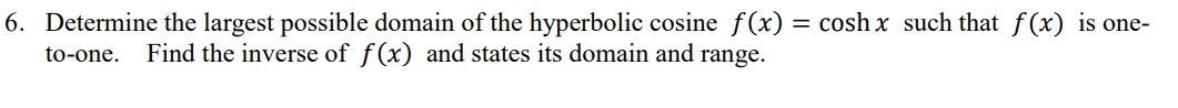 Solved 6. Determine the largest possible domain of the | Chegg.com