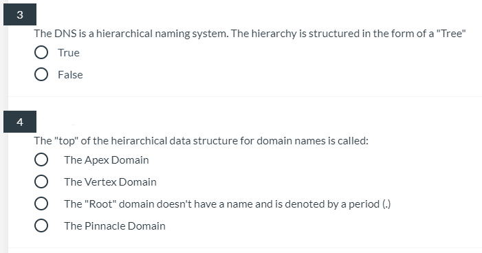 Solved 3 3 The DNS is a hierarchical naming system. The | Chegg.com