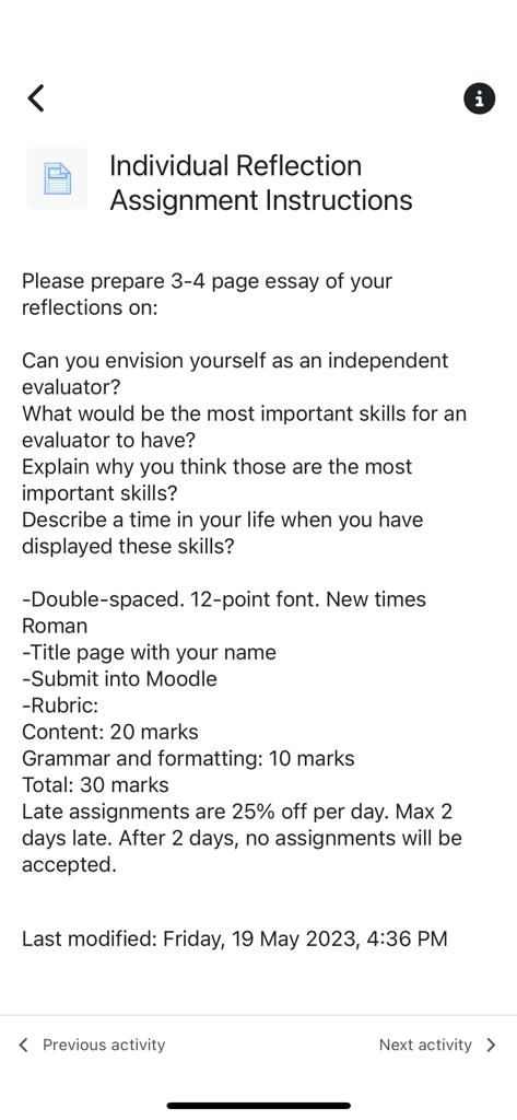 i Individual Reflection Assignment Instructions | Chegg.com