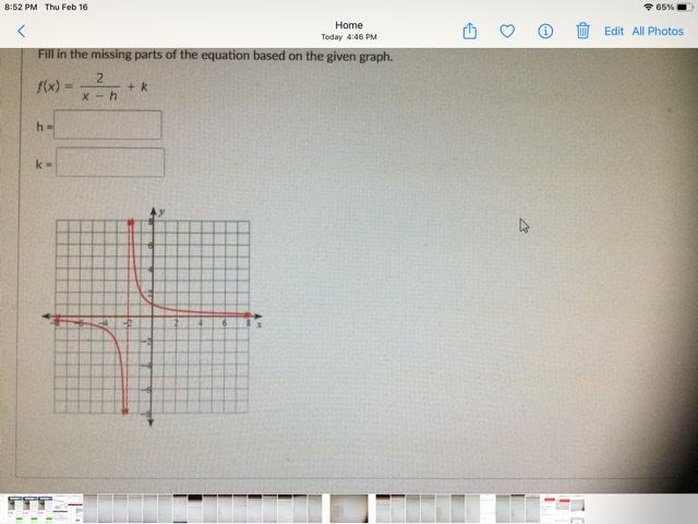 Solved Fill in the missing parts of the equation based on | Chegg.com