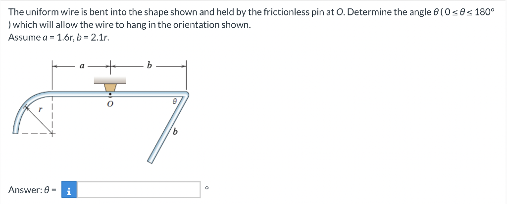 Solved The uniform wire is bent into the shape shown and | Chegg.com