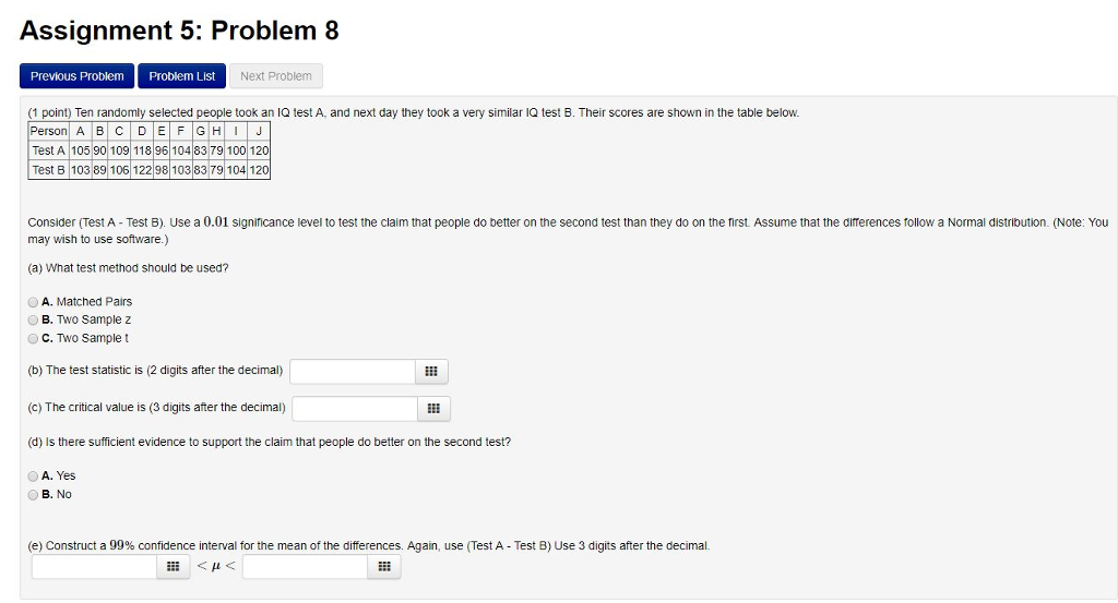 Solved Assignment 5: Problem 8 Previous Problem Problem List | Chegg.com