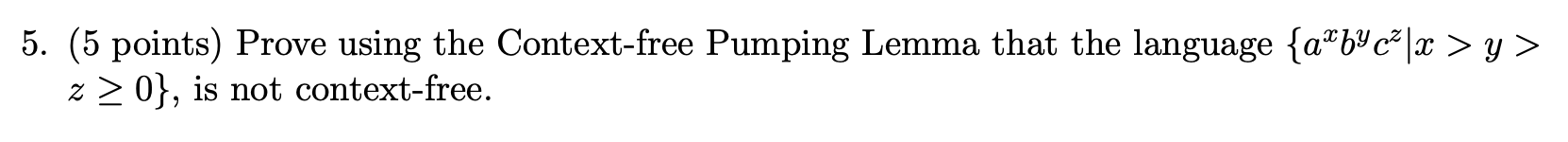 Solved Prove using the Context-free Pumping Lemma that the | Chegg.com