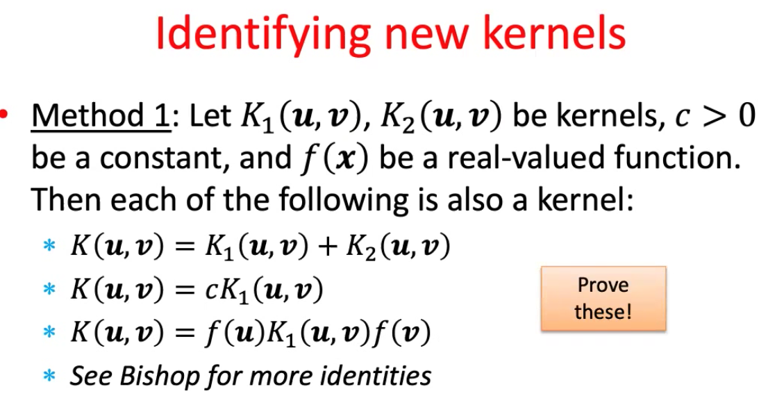 Solved Identifying new kernels • Method 1: Let Ki(u, v), | Chegg.com