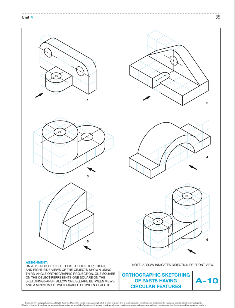 Solved A-10 page 32, Draw by hand (no CAD drawing) the | Chegg.com