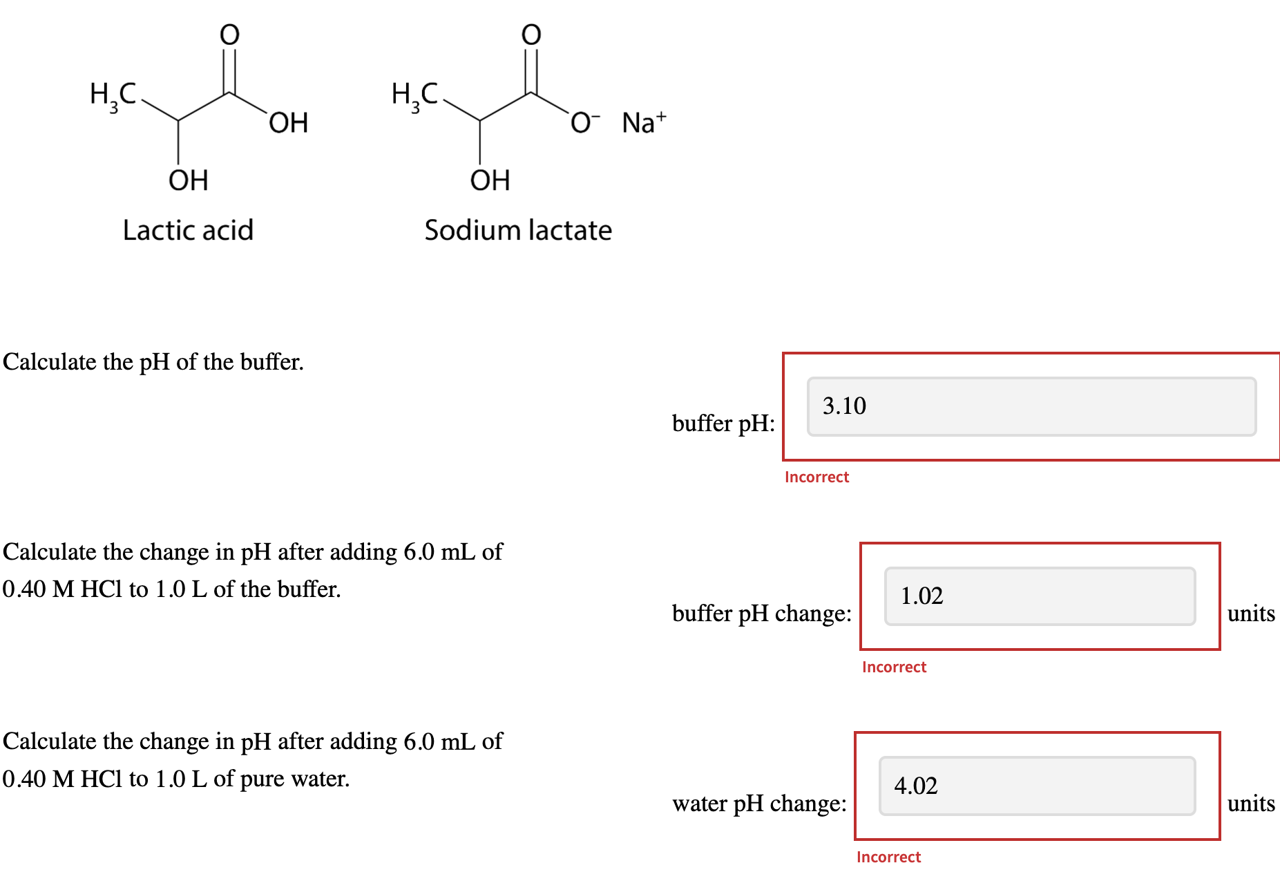 Solved A buffer contains 0.050 mol0.050 mol of lactic acid | Chegg.com