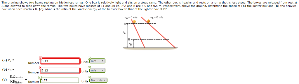 Solved The drawing shows two boxes resting on frictionless | Chegg.com