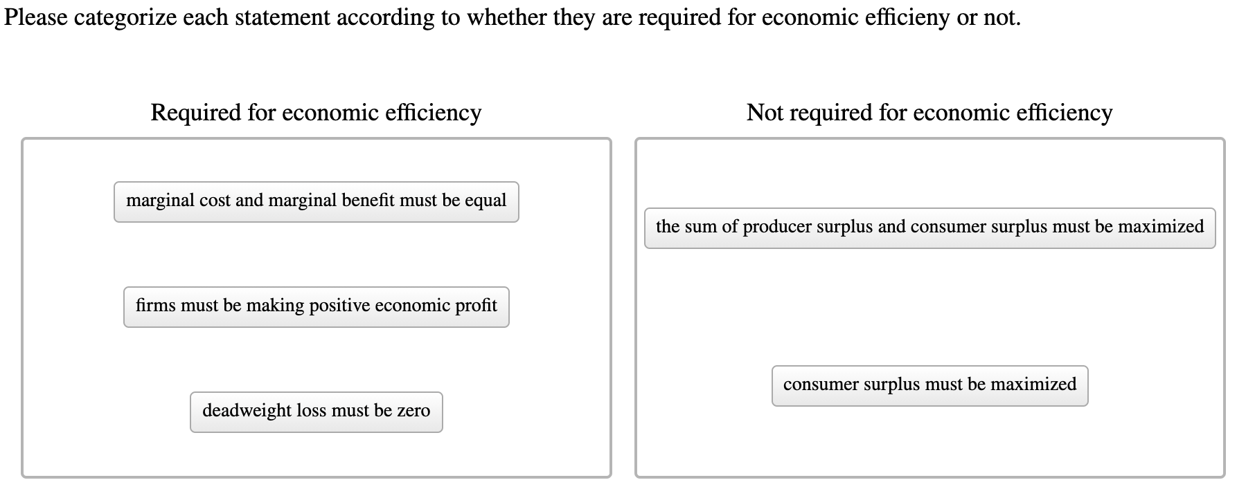 Solved Please categorize each statement according to whether | Chegg.com