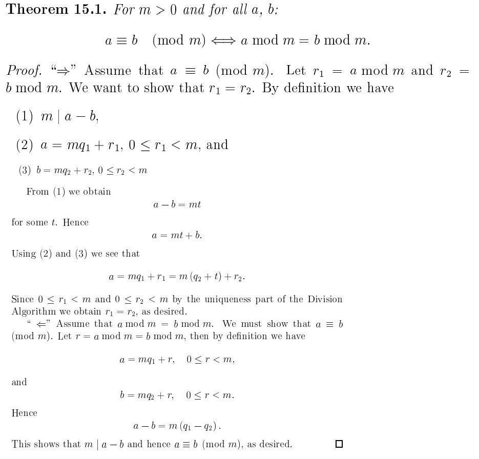 Solved Exercise 15.3. Use Theorem 15.1 to show that the | Chegg.com