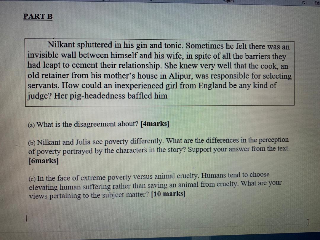 Solved Ed PARTB Nilkant spluttered in his gin and tonic. | Chegg.com