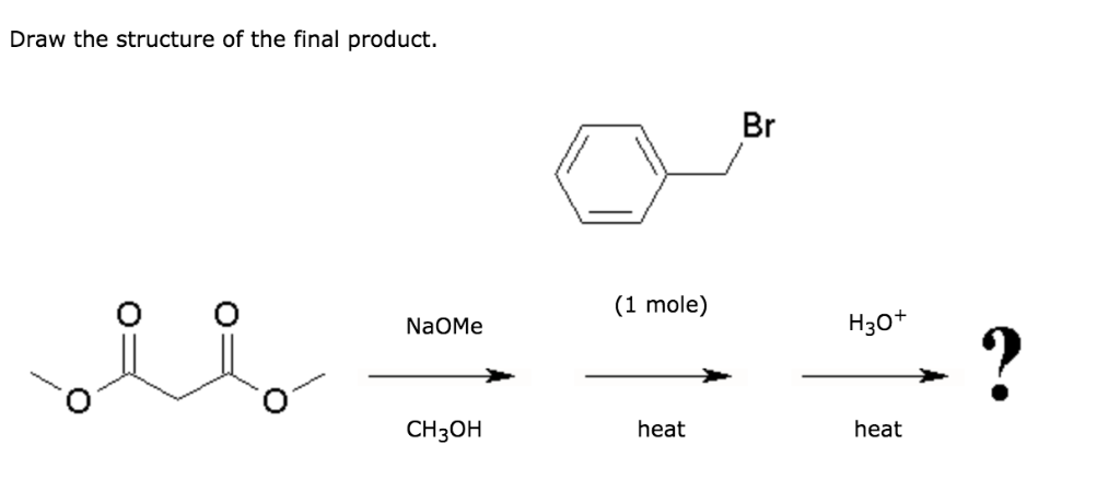 Solved Draw the structure of the final product. NaOMe | Chegg.com