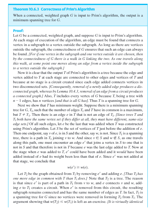 Solved Prove that if a connected, weighted graph G is input | Chegg.com