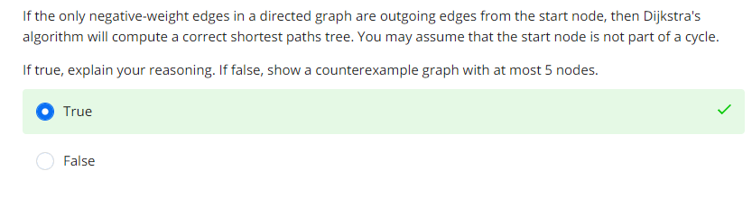 Solved If the only negative-weight edges in a directed graph | Chegg.com