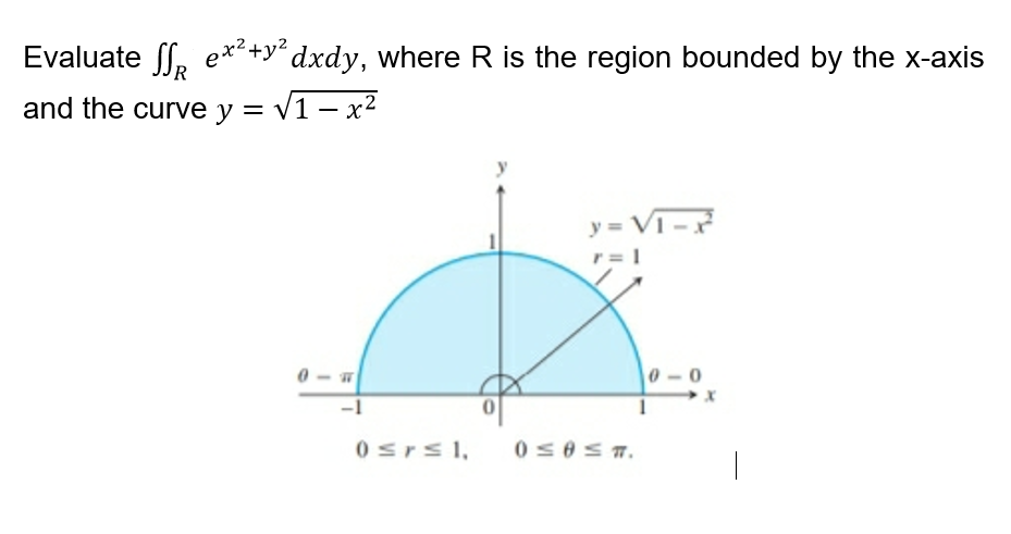 Solved Evaluate SSR ex?+y*dxdy, where R is the region | Chegg.com