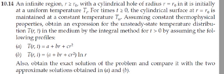 Solved .14 An infinite region, r≥r0, with a cylindrical hole | Chegg.com