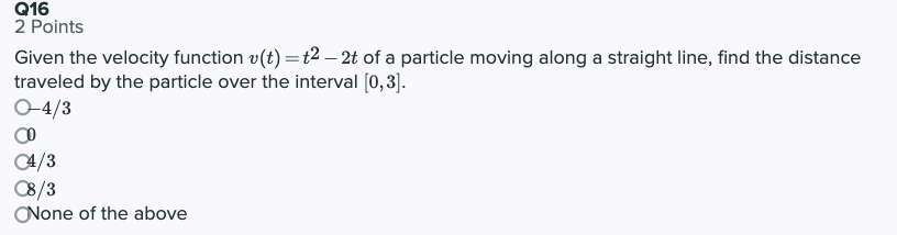 Solved Q1 2 Points Estimate * (2x - 1) dx using a midpoint | Chegg.com