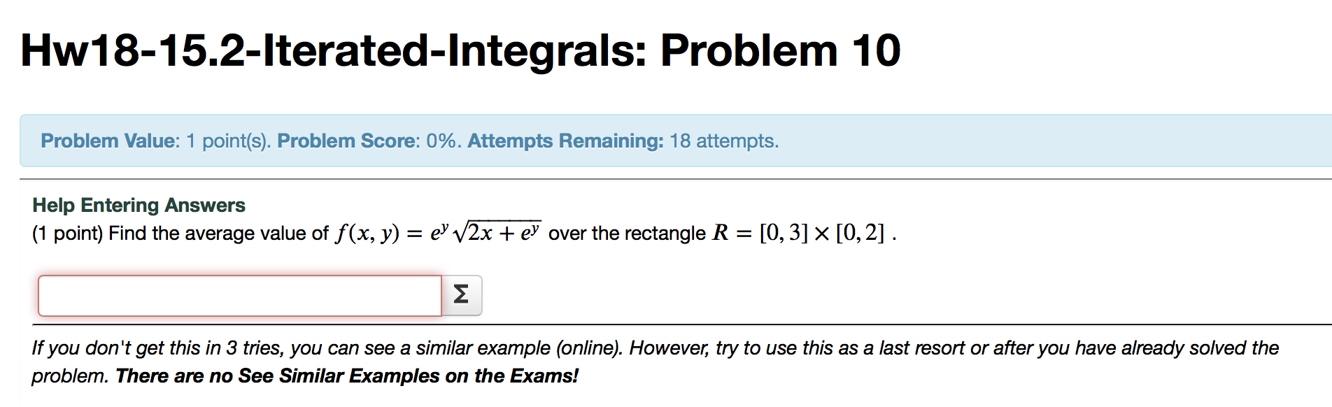 Solved Hw18-15.2-Iterated-Integrals: Problem 10 Problem | Chegg.com