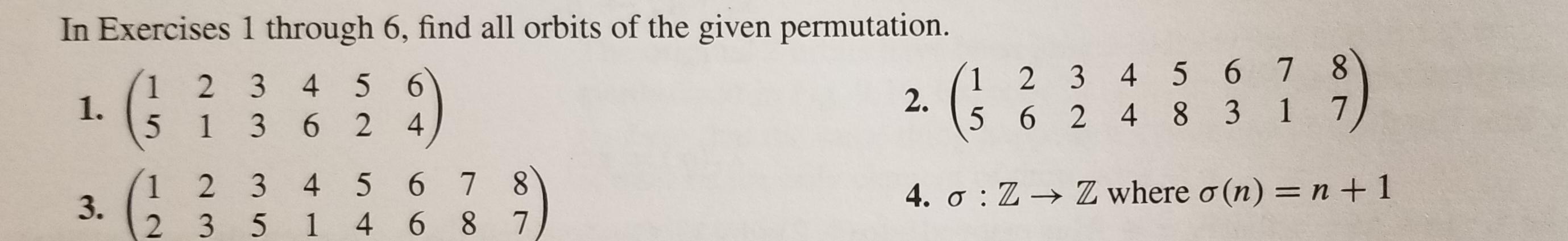 Solved In Exercises 1 through 6, find all orbits of the | Chegg.com