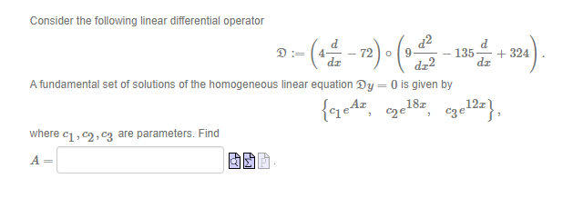 Solved Consider the following linear differential operator | Chegg.com