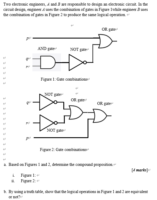 Solved Two electronic engineers, A and B are responsible to | Chegg.com