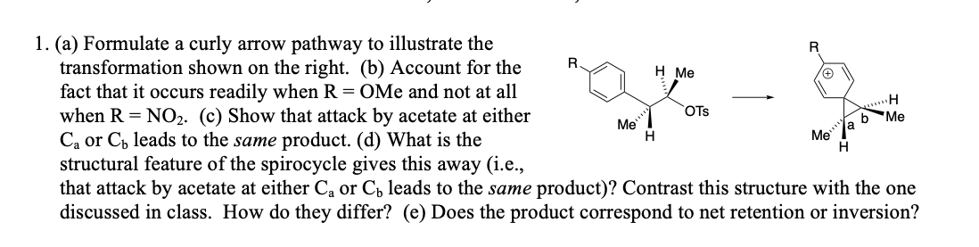 Solved MS symmetrical phenonium lon intermediate 9 Me he | Chegg.com