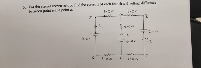 Solved For the circuit shown below, find the currents of | Chegg.com