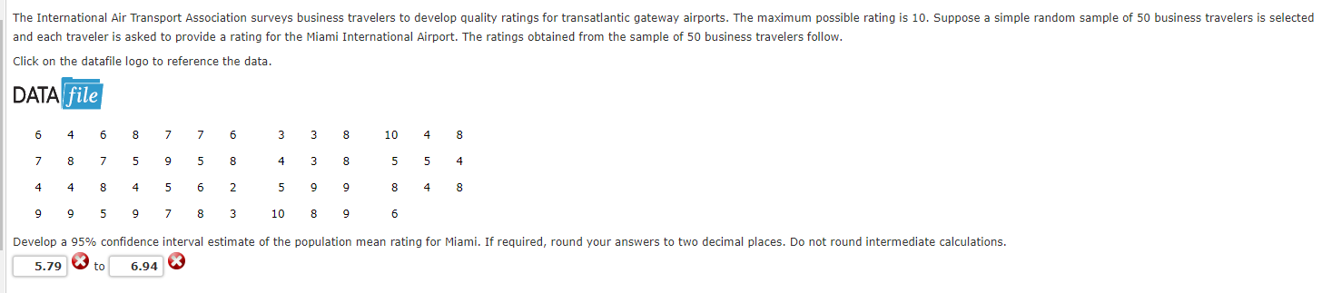 Solved The International Air Transport Association surveys | Chegg.com