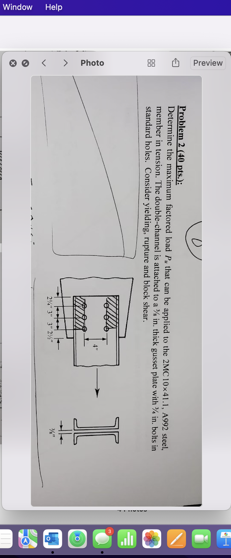 Solved Help Window Preview Ų Photo X Problem 2 (40 pts.): | Chegg.com