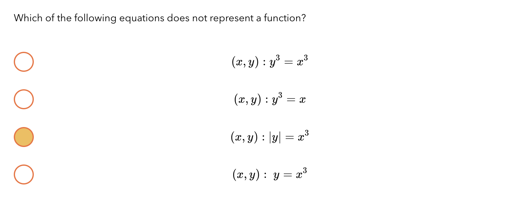 Solved Which of the following equations does not represent a | Chegg.com
