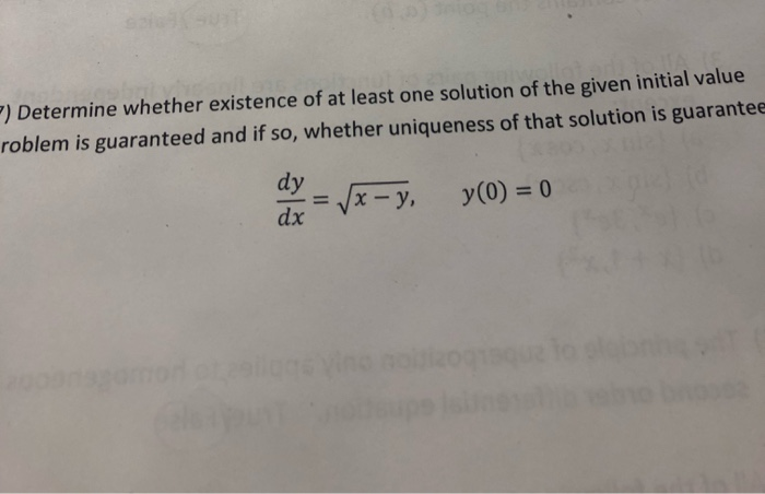 Solved ) Determine whether existence of at least one | Chegg.com