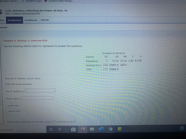 Solved tification Trainin. mySNHU Login Southern New | Chegg.com