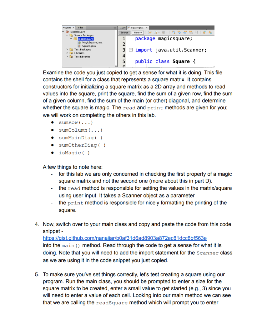 Solved ITSC 1213 - Magic Square >> PLEASE ANSWER ALL PARTS | Chegg.com