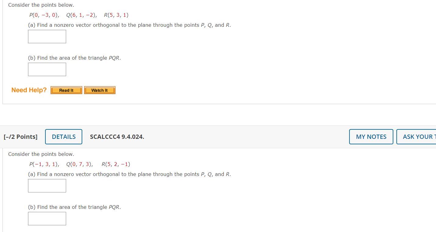 Solved Consider the points below. | Chegg.com