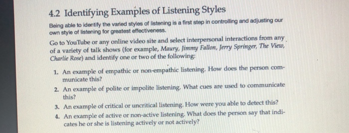 Critical Listening Examples