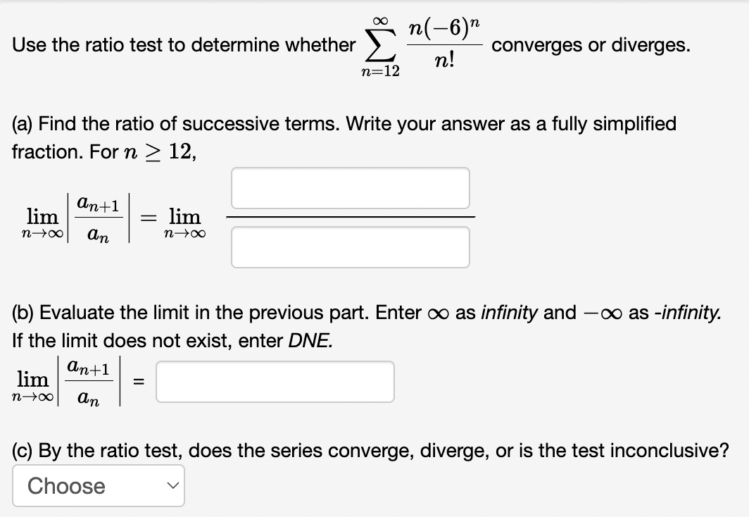 Solved Use the ratio test to determine whether | Chegg.com