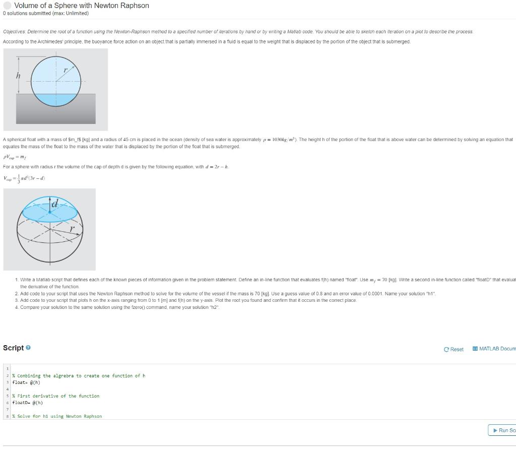 Solved According to the Archimedes' principle, the buoyance | Chegg.com