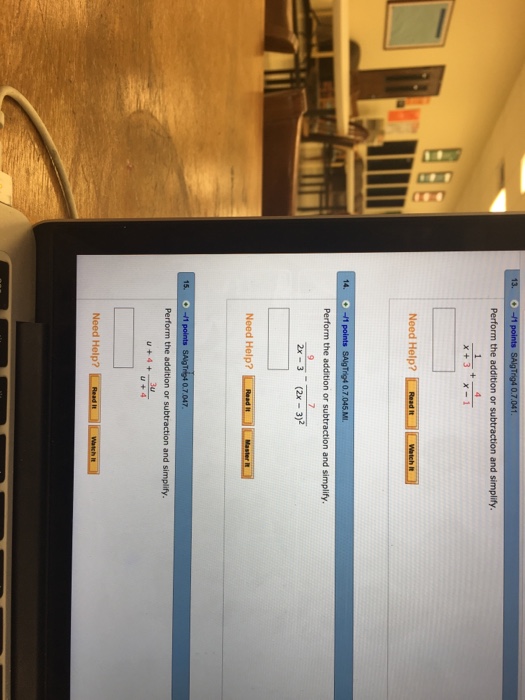 Solved Perform the addition or subtraction and simplify 1/x | Chegg.com Solved Perform the addition or subtraction and simplify 1/x | Chegg.com