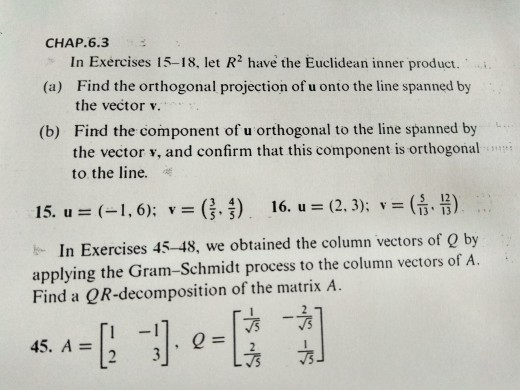 Solved CHAP.6.3 In Exercises 15-18, let R2 have the | Chegg.com