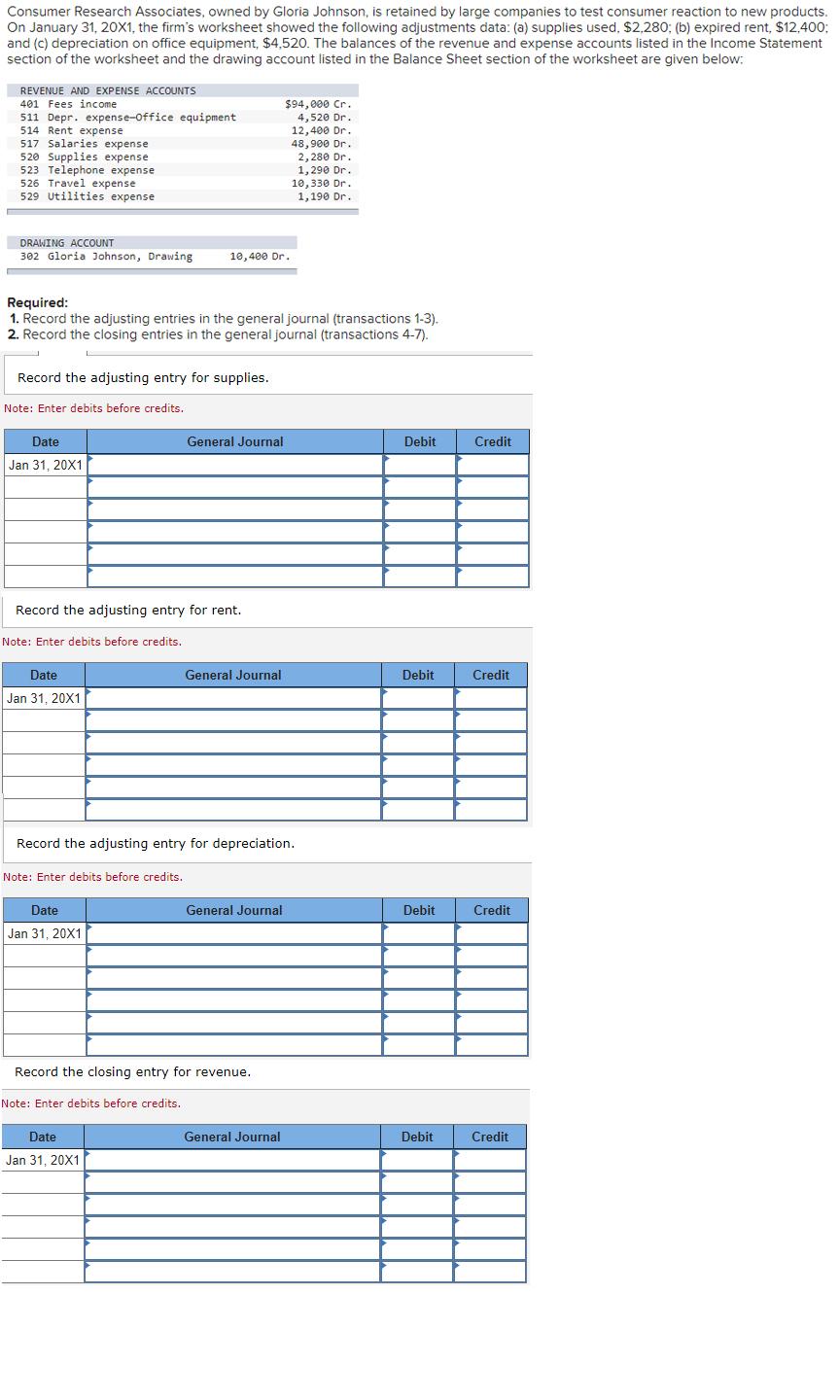Solved Consumer Research Associates, owned by Gloria | Chegg.com